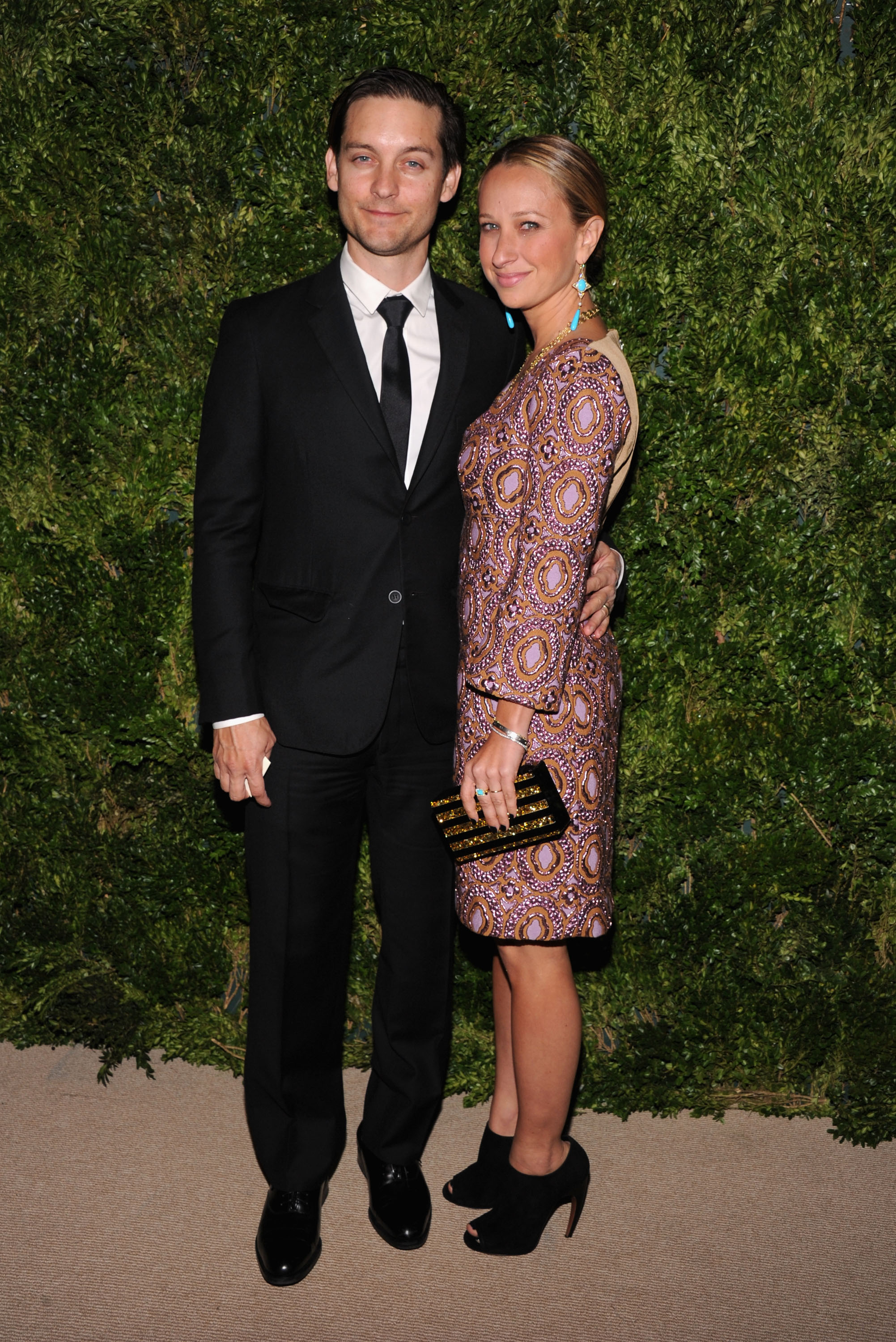 Tobey Maguire posed with his wife at the NYC awards. | POPSUGAR Celebrity